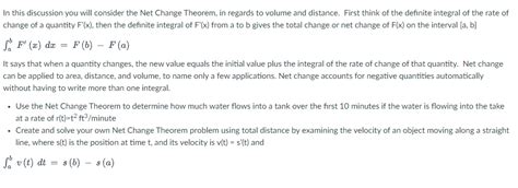 Solved In This Discussion You Will Consider The Net Change Chegg Com