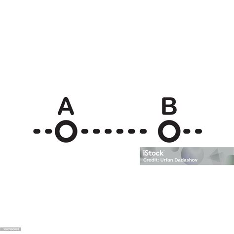 Line Segment Icon Vector Sign And Symbol Isolated On White Background Line Segment Logo Concept