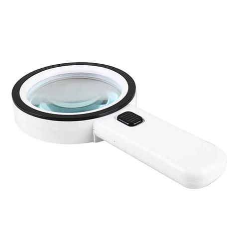 Illuminated Magnifying Glass With 12 Led And Uv Light Ideal For Reading