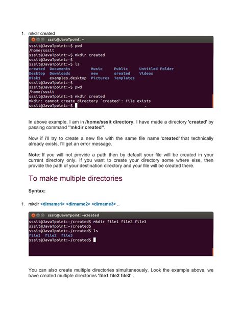 Usp Commands 1 21 28 1 Mkdir Created In Above Example I Am In