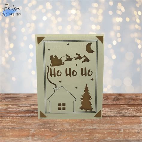 Christmas Insert Card Svg Cut File Bundle Card Mat Etsy