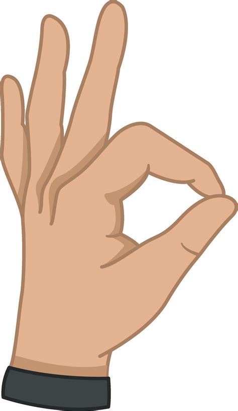 Hand Shows Gesture Okay Positive Signal Of Satisfaction Accept