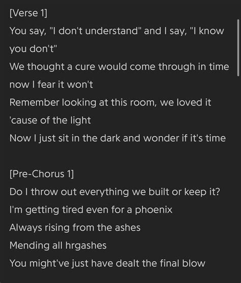 Lyrics Of Taylor Swift New Song “youre Losing Me” Rfauxmoi