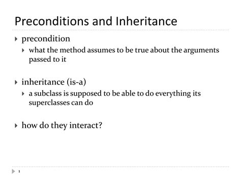 Ppt Preconditions And Inheritance Powerpoint Presentation Free Download Id7059880
