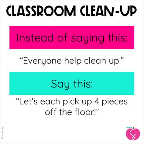Maintain A Clean Classroom With Babe Help The Sassy Apple