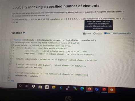 solved logically indexing a specified number of elements