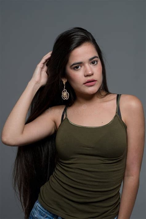 Teen Hispanic Female Model Stock Image Image Of Woman 117765907