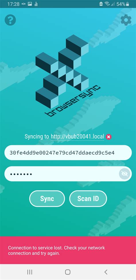 xbrowsersync app hangs on android galaxy s10 at startup with version 1 6 0 xxx · issue 284