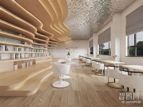 Modern Library 3d Model Download Model Id269289028 1miba