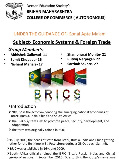 An Analysis Of The Brics Trade Bloc Objectives Achievements And