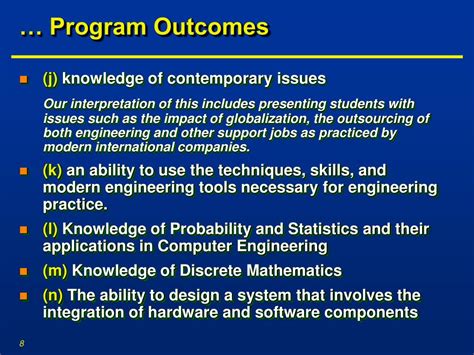 Ppt Computer Engineering Program Outcomes Assessment Powerpoint