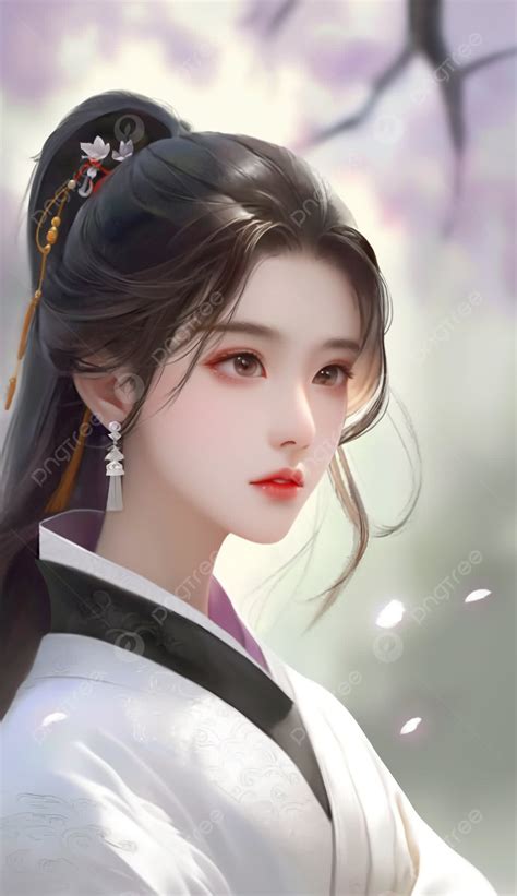 중국 스타일의 흰색 소녀 배경 배경 화면 및 일러스트 무료 다운로드 Pngtree