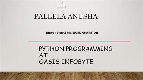 Pallela Anusha On Linkedin Oasisinfobyte Virtualinternship Python