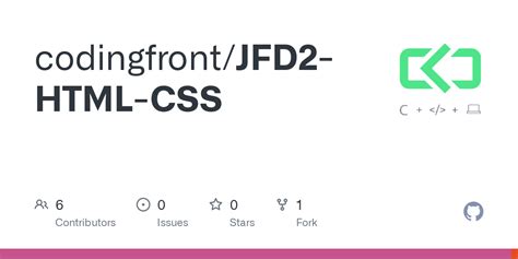 GitHub Codingfront JFD HTML CSS