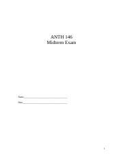 ANTH Midterm SPRING Docx ANTH Midterm Exam Name Date Exam Questions Are Worth