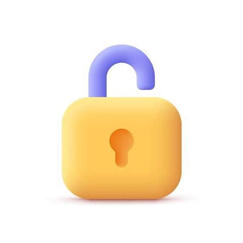 Secure Your Data With Hanging Lock Vector Illustration