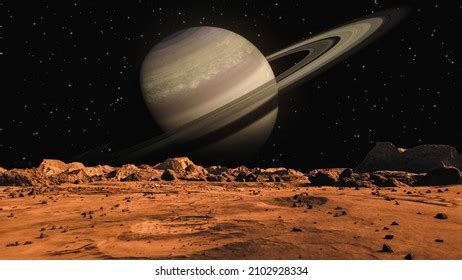 Planet Saturn Surface