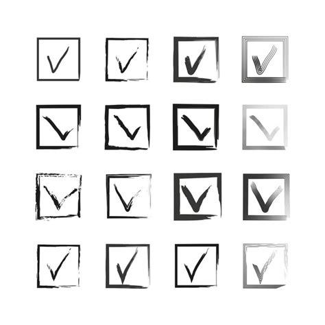 Premium Vector Hand Drawn Doodle Checkmarks Sign Vector Illustration Eps 10 Stock Image
