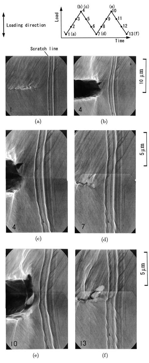 Sem Photographs Showing The Behaviour Of Slip Near A Crack Tip Da Dn Download Scientific