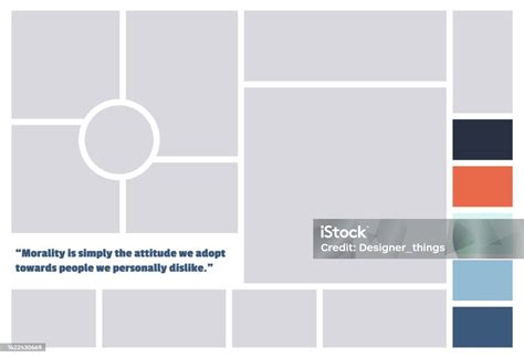사진 콜라주 템플릿입니다 앨범 브랜드 보드 포트폴리오 이미지 설정 무드 보드 배경입니다 모자이크 액자 갤러리 배너입니다 벡터 그림 0명에 대한 스톡 벡터 아트 및 기타