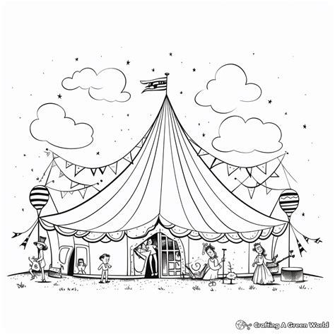 Circus Tent Coloring Pages Printable