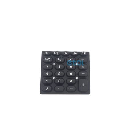 Custom Made Silicone Rubber Calculator Numeric Keypad ETOL