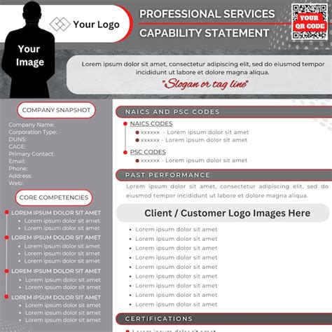 Capability Statement Template Etsy