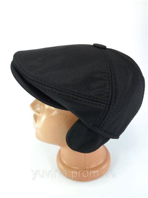 Чоловіча кепка кашкет Пятиклинка утеплена Кепки чоловічі на флісі з плащової тканини вухами