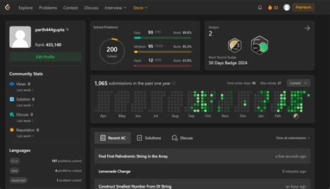 parth gupta on linkedin leetcode codingjourney datastructures algorithms cplusplus
