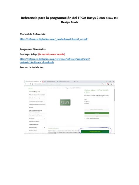 Referencia Para La Programación Del Fpga Basys 2 Con Xilinx Ise Design