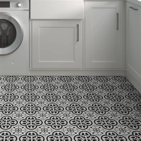 Sunwings Black And White 12 Mil X 9 In W Groutable Waterproof Peel And