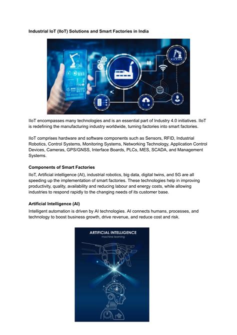 Ppt Industrial Iot Iiot Solutions And Smart Factories In India Powerpoint Presentation Id