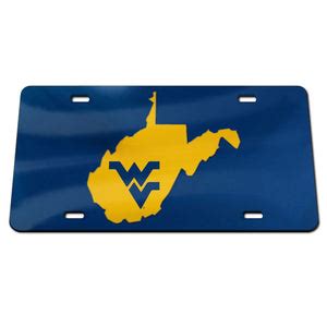 West Virginia Mountaineers Bling Chrome License Plate Frame Sports Fanz