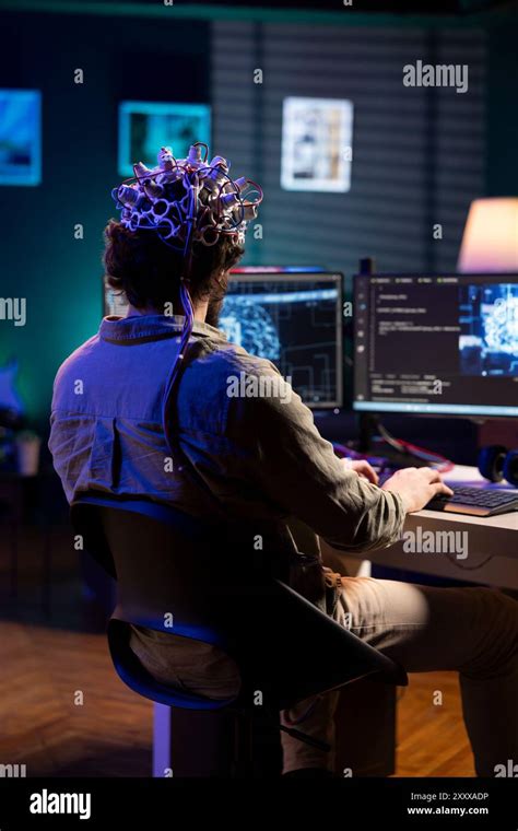 scientist specializing in artificial intelligence uploading his