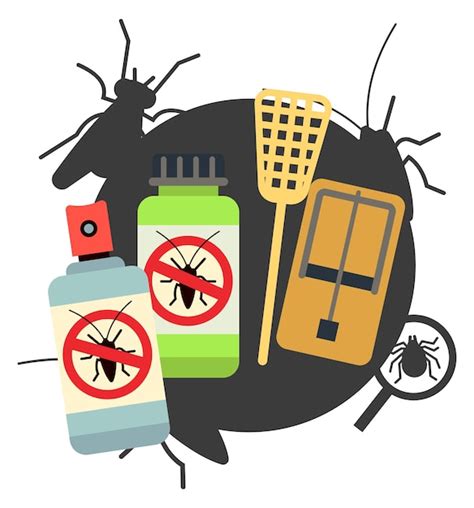Premium Vector Home Pest Control Concept Insect Removal Chemicals
