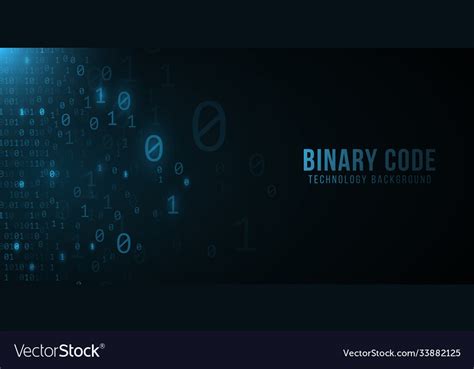 Binary Code Background Hi Tech Modern Design Vector Image