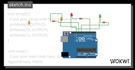 Led Bulb Wokwi Esp32 Stm32 Arduino Simulator