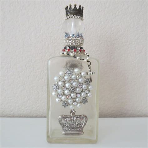 Antique Jeweled Assemblage Bottle Etsy