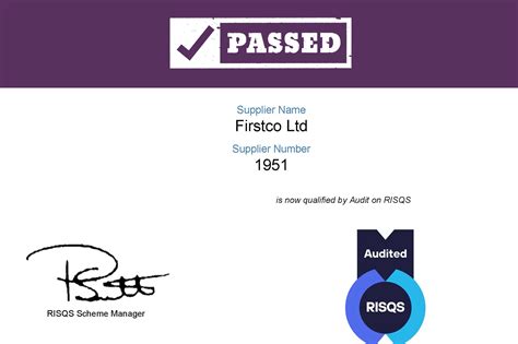 We Passed The Railway Industry Supplier Qualification Scheme Risqs