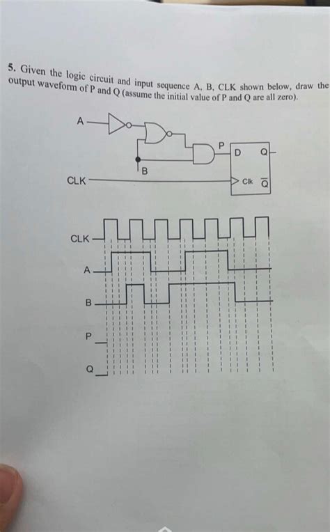 Solved Given The Logic Circuit And Input Sequence A B Chegg