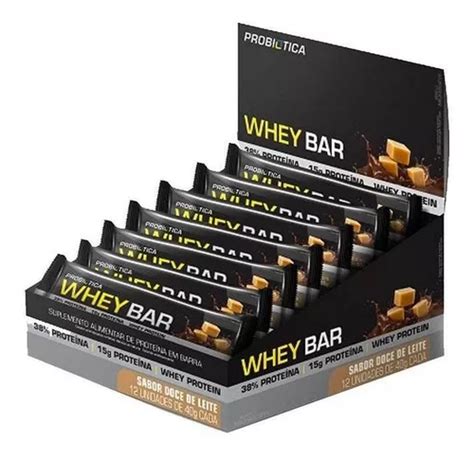 Whey Bar Caixa Com 12 Unidades De 40g Probiótica