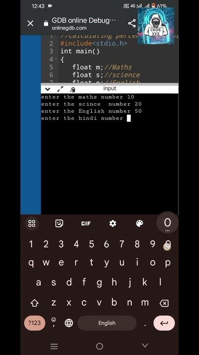 Calculation Percentage Of Input 5 Subjects C Programming Language C