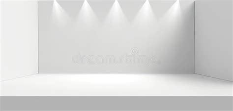 Rectangular White Room With Ceiling Light Monochrome Shades Stock Illustration Illustration