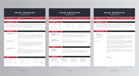 Современное резюме или резюме и шаблон сопроводительного письма Премиум векторы