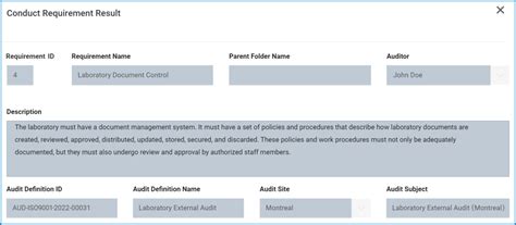 Conduct Requirement Result Dbp Qms Audit 11