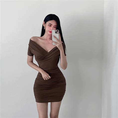 당일3color 국내생산 브이넥 랩 셔링 미니 원피스 몸매보정 허리쏙 왕골반 오프숄더 원숄더 앞 뒤 가능 스판 신축성 허리쏙 왕골반 글램룩 섹시룩 하객룩 오피스룩 데이트룩