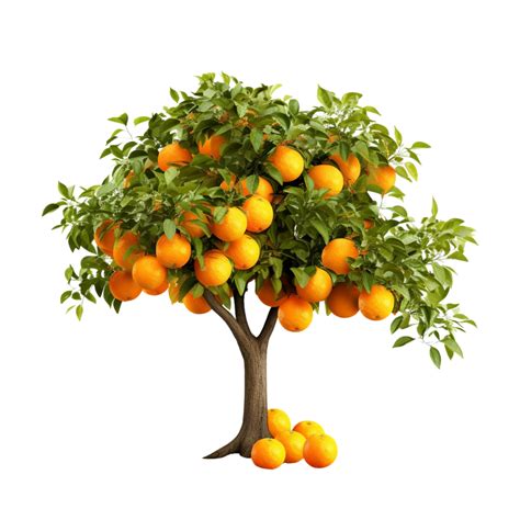 Ai Generated Orange Fruit Tree Clip Art 40216331 Png