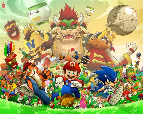 Mario Vs Sonic Wallpaper
