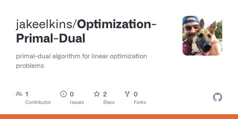 github jakeelkins optimization primal dual primal dual algorithm for