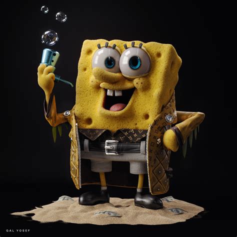 Digital Art Bubbles Cartoon Spongebob Squarepants Hd Wallpaper Rare Gallery